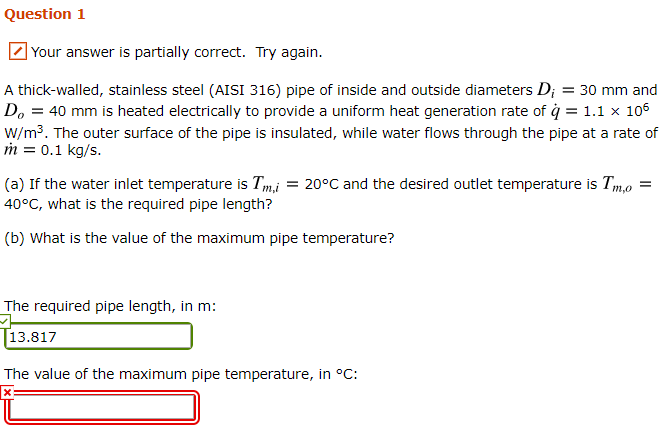 Solved Question 1 Your Answer Is Partially Correct Try