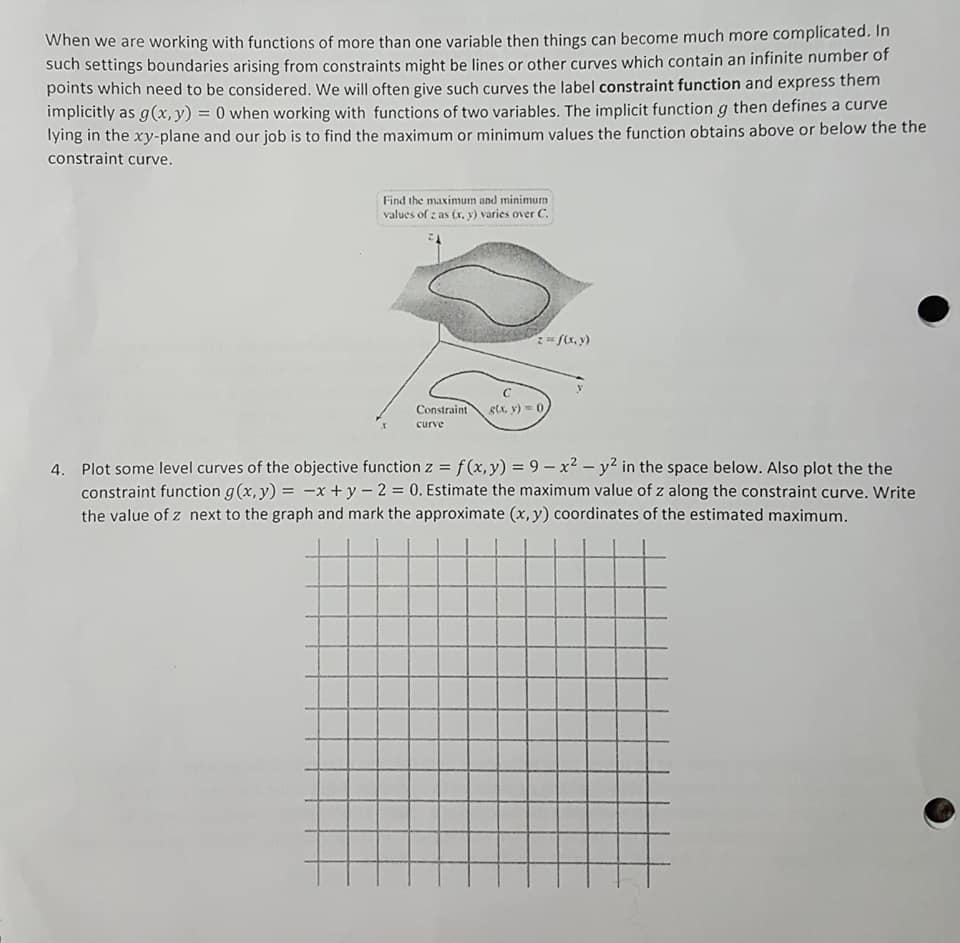 Solved ted. In When we are working with functions of more | Chegg.com