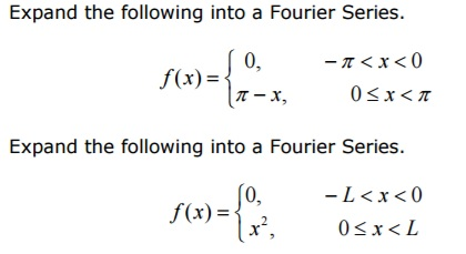 Solved Expand the following into a Fourier Series. f(x) = | Chegg.com