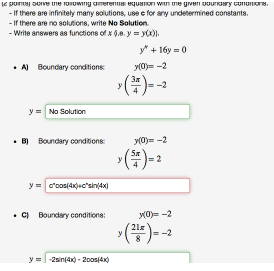 Solved Solve the following differential equation with the | Chegg.com