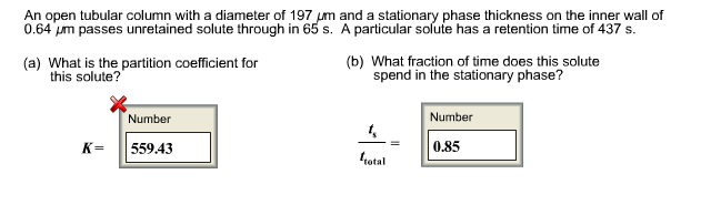 Solved An Open Tubular column with a diameter of 197 | Chegg.com