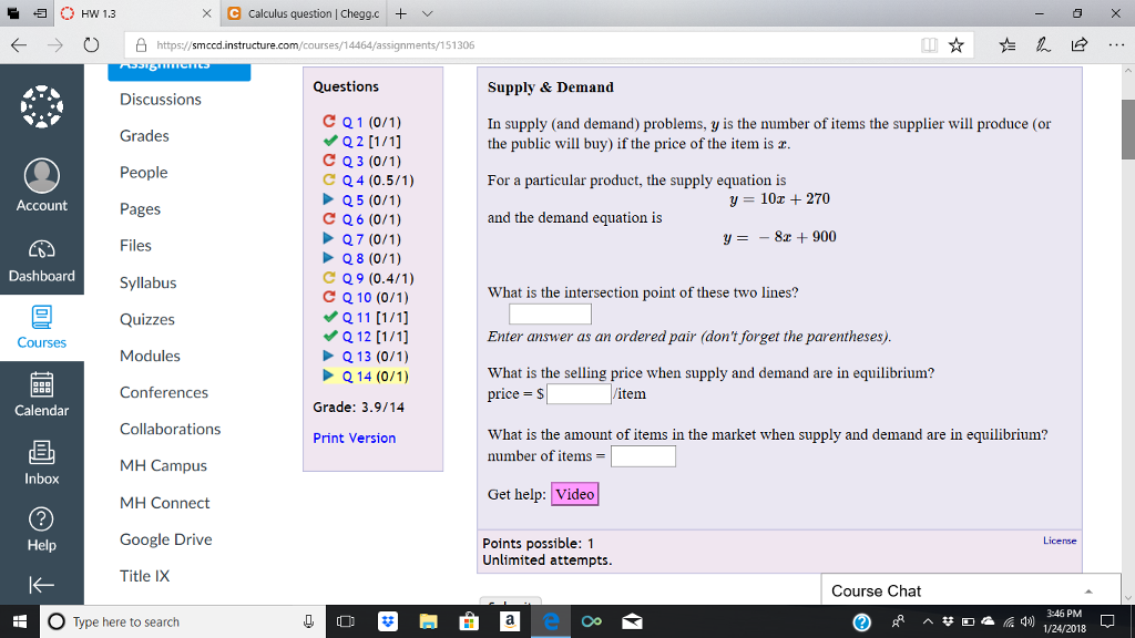 Solved e calculus question I chegg.c + v ← →。 | Chegg.com