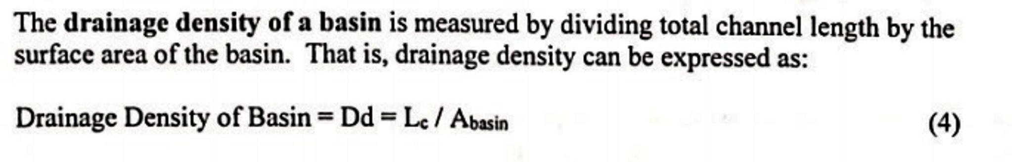 Solved What is the drainage density of the small | Chegg.com