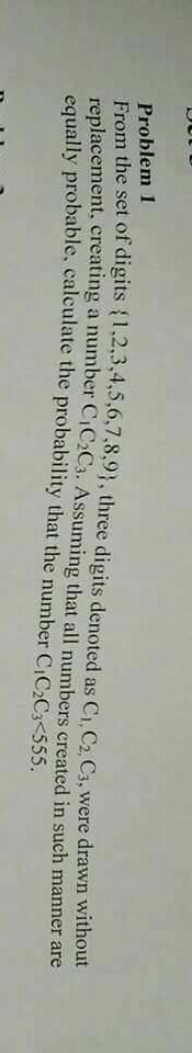 Solved Problem 1 From the set of digits 1,2,3,4,5,6 | Chegg.com
