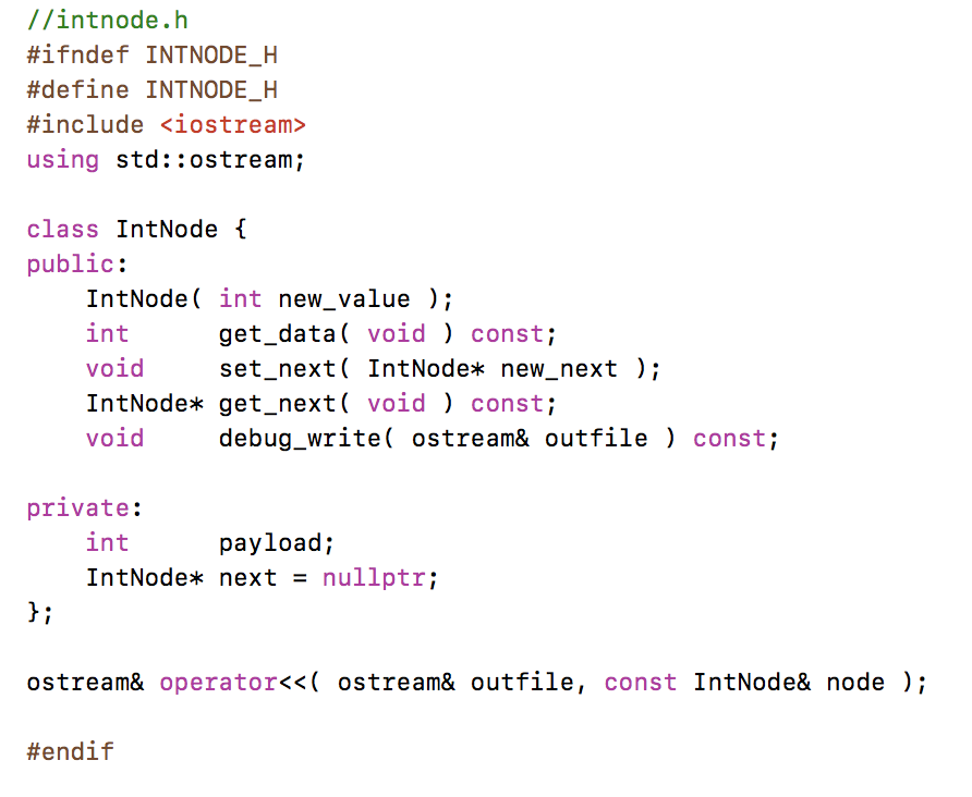 IntList.h | Chegg.com