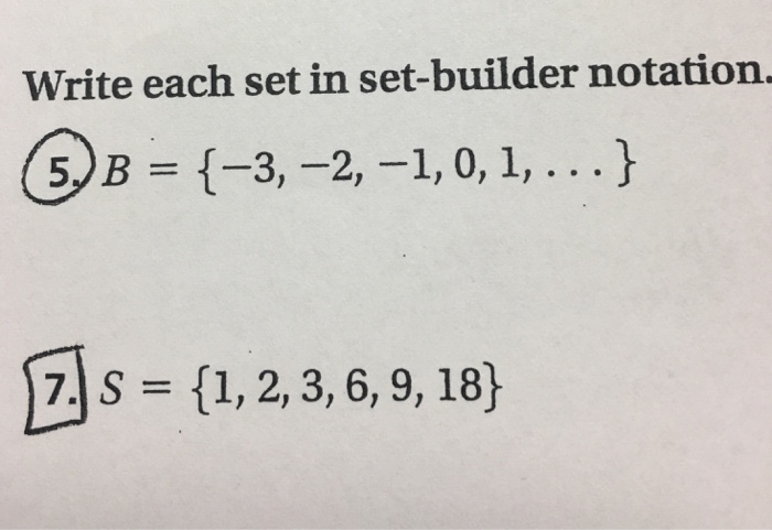 Solved Write Each Set In Set-builder Notation. B = {-3, -2, 