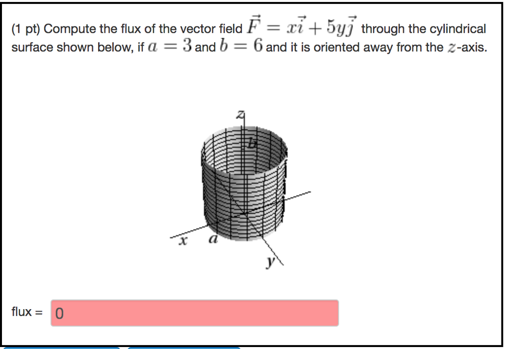 Solved (1 pt) Compute the flux of the vector field F-ri +5yj | Chegg.com