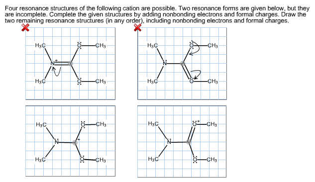 Solved Four resonance structures of the following cation are | Chegg.com