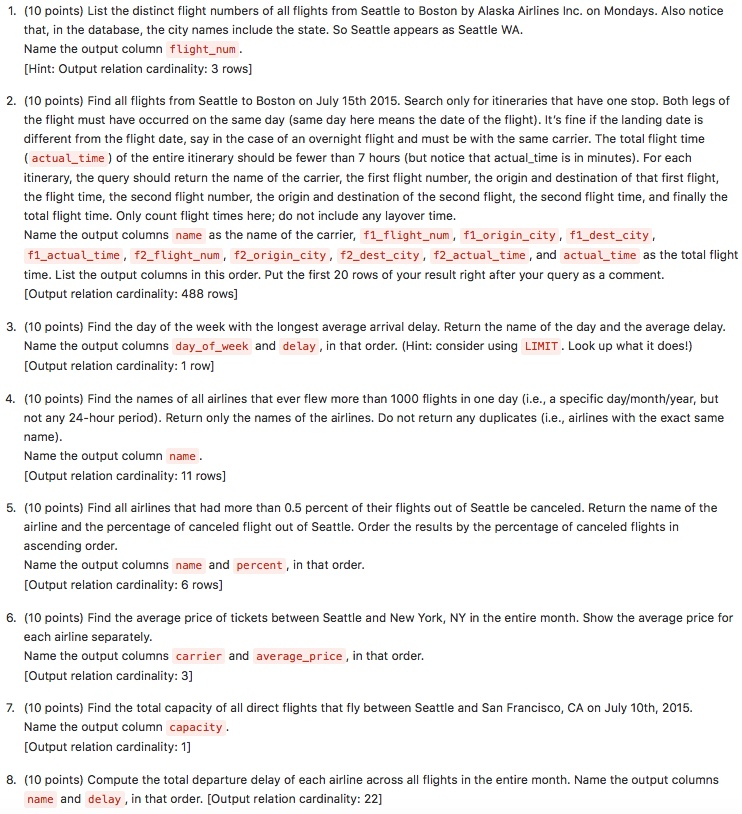 Solved Schema of Tables: CREATE TABLE FLIGHTS(fid INT | Chegg.com