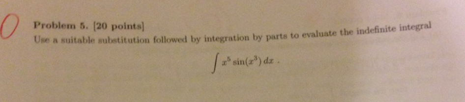 Solved Use a suitable substitution followed by integration | Chegg.com