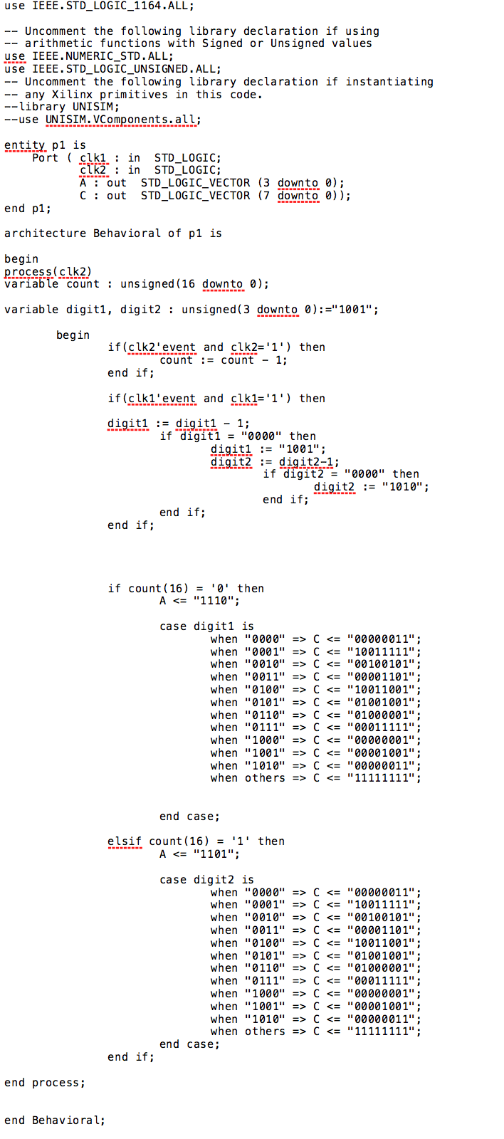 Solved VHDL My codes are as below. It does not count | Chegg.com