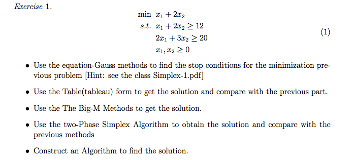 min x_1 + 2x_2 s.t. x_1 + 2x_2 greaterthanorequalto | Chegg.com