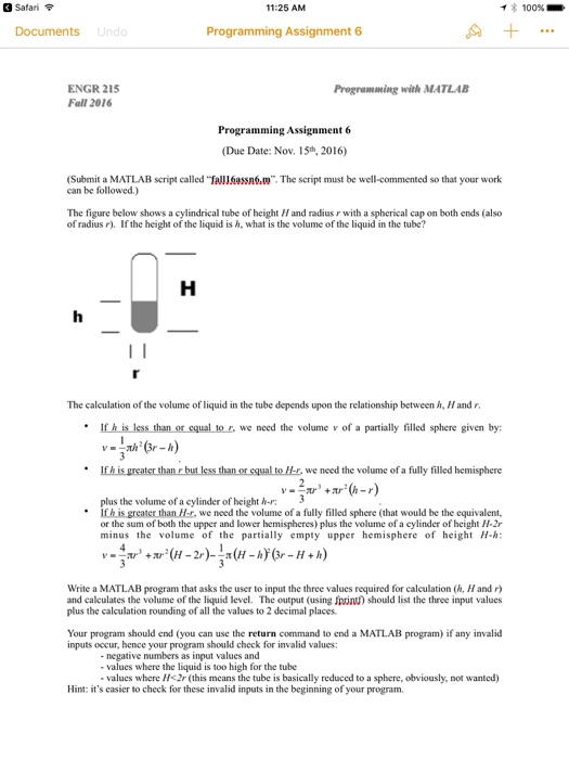 Solved Safari令 11:25 ANM イ* 100%; " Programming Assignment 6 | Chegg.com