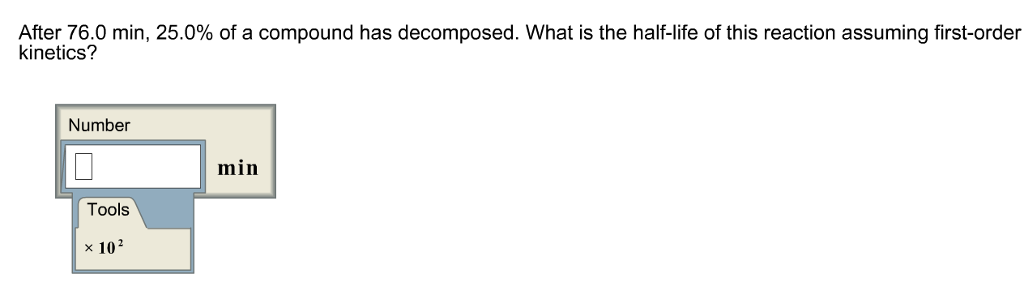 Solved After 76.0 min, 25.0% of a compound has decomposed. | Chegg.com