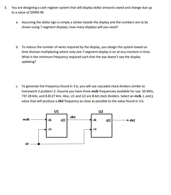 3. You are designing a cash register system that will | Chegg.com