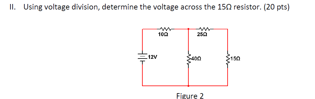 Solved Using voltage division, determine the voltage across | Chegg.com