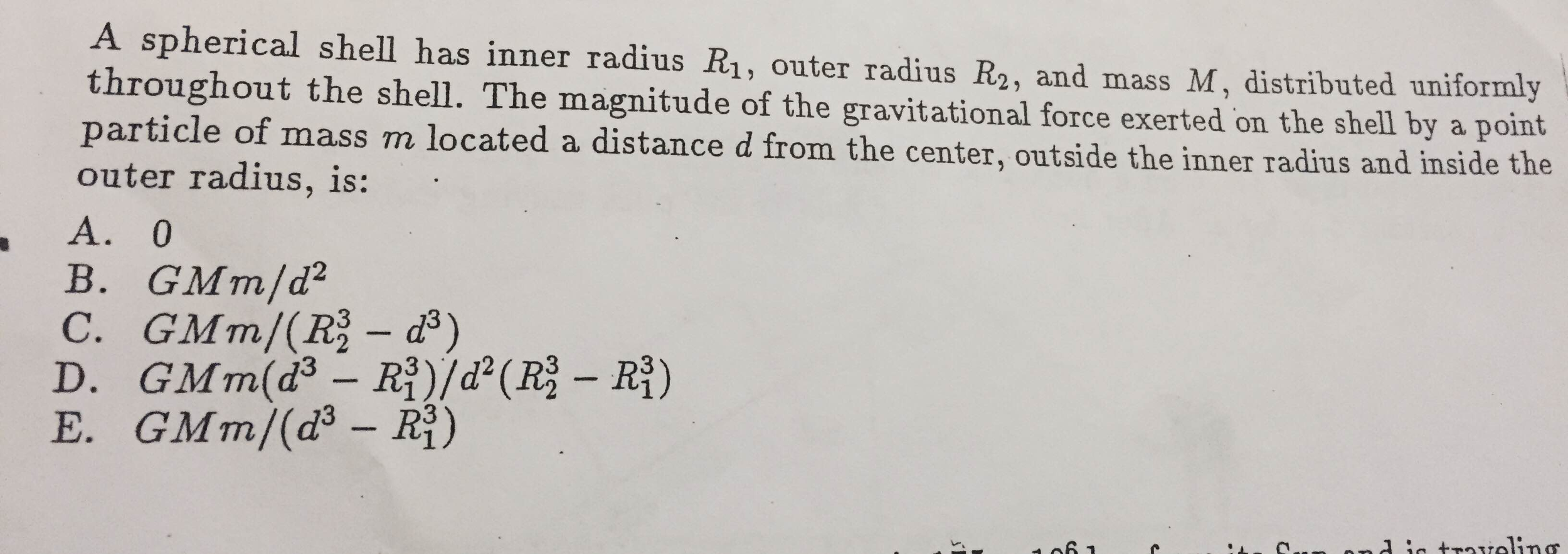 Solved: A Spherical Shell Has Inner Radius Ri, Outer Radiu... | Chegg.com