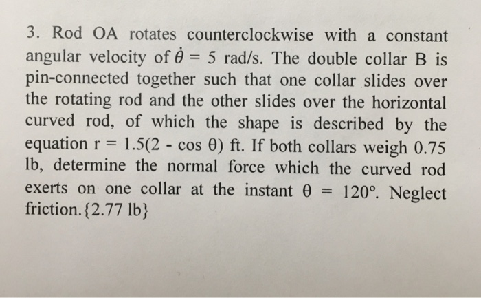 Solved Rod OA rotates counterclockwise with a constant | Chegg.com