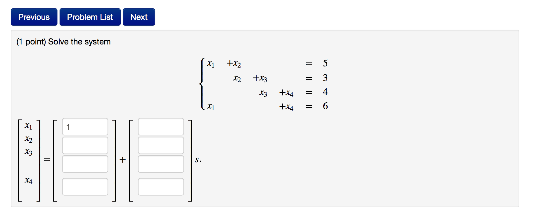 Solved Solve The System x 1 X 2 5 X 2 X 3 3 X 3 Chegg Solved Solve The System x 1 X 2 5 X 2 X 3 3 X 3 Chegg