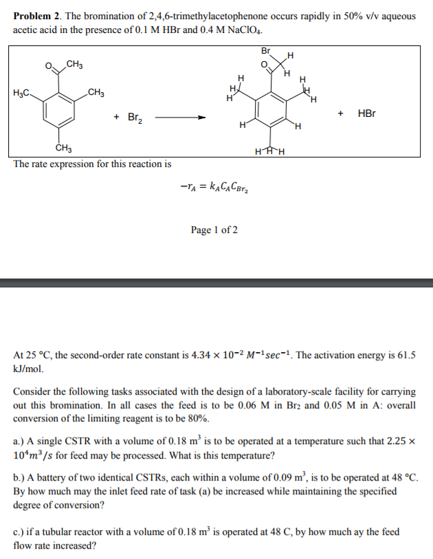 The bromination of 2, 4, 6-trimethy!acetophenone | Chegg.com