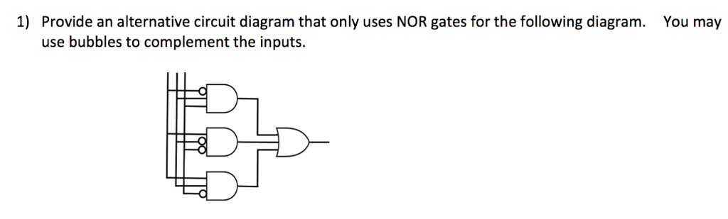 Solved 1) Provide an alternative circuit diagram that only | Chegg.com