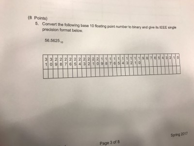Solved Convert the following base 10 floating point number | Chegg.com