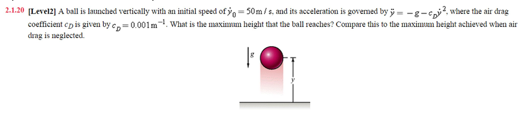Solved A ball is launched vertically with an initial speed | Chegg.com
