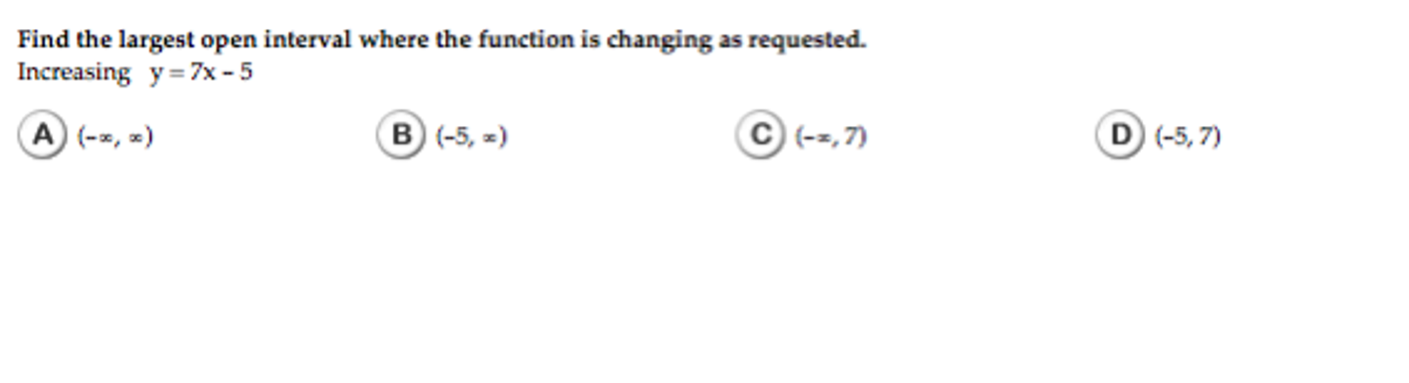 Solved Find the largest open interval where the function is | Chegg.com