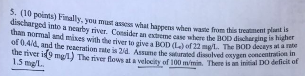Solved A) What is the distance downstream to the critical | Chegg.com