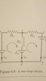 Solved Ri Figure 6.8: A two-loop circuit. | Chegg.com
