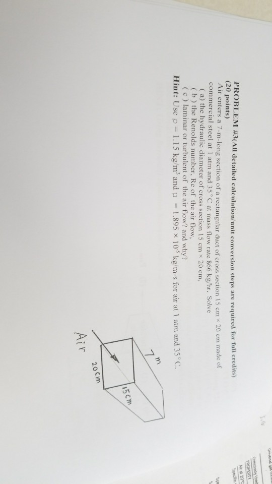 Solved PROBLEM #3(All detailed calculation/ unit conversion | Chegg.com