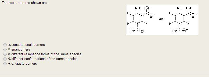 Solved The two structures shown are : constitutional | Chegg.com