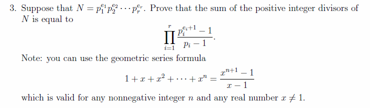 Solved Suppose that N = Prove that the sum of the positive | Chegg.com