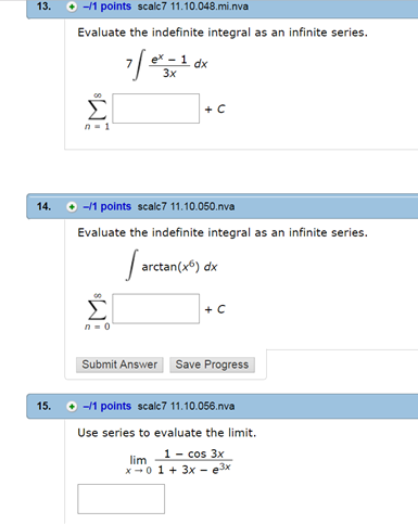 Solved Evaluate the indefinite integral as an infinite | Chegg.com