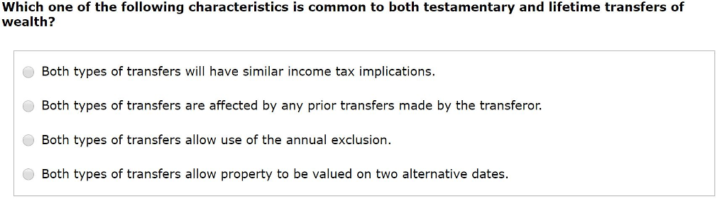 Solved Which one of the following characteristics is common | Chegg.com
