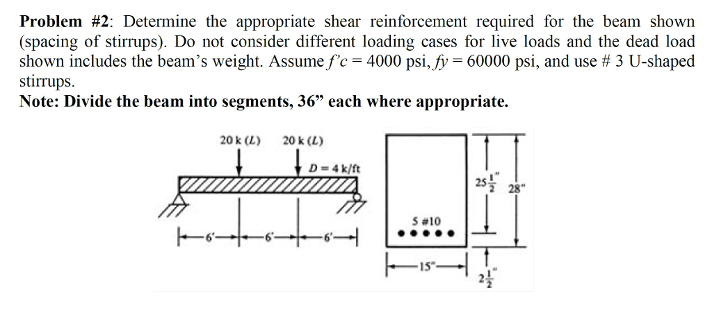 Solved Determine the appropriate shear reinforcement | Chegg.com