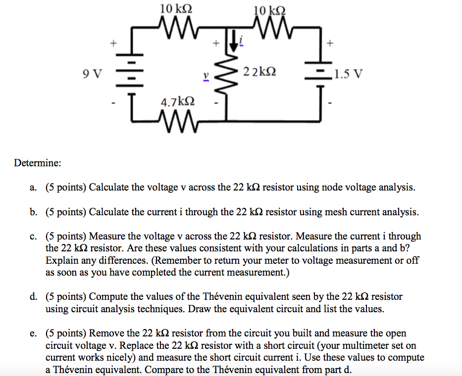 Solved 0 kS2 4.7k? Determine: a. (5 points) Calculate the | Chegg.com
