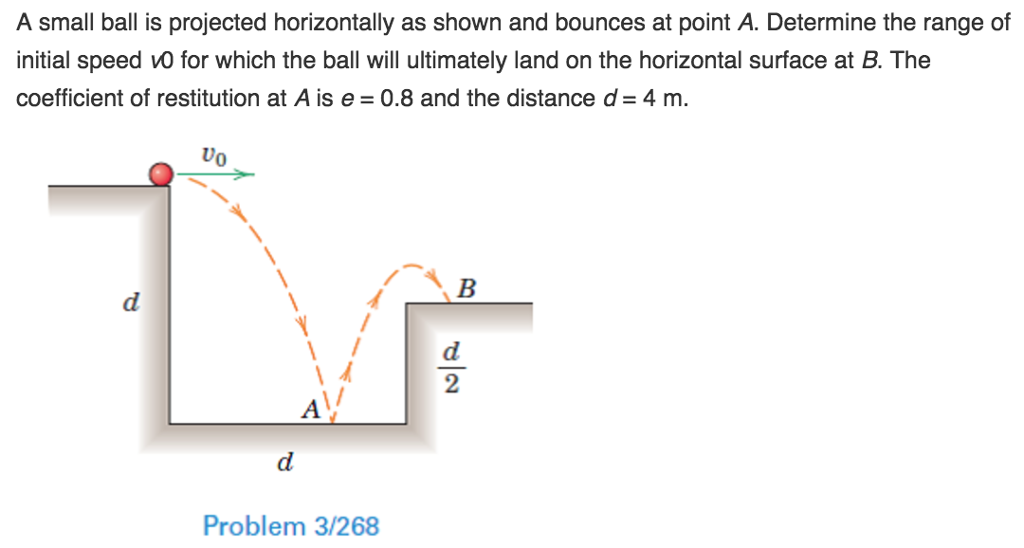 Solved A small ball is projected horizontally as shown and | Chegg.com Solved A small ball is projected horizontally as shown and | Chegg.com