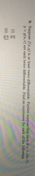 Solved Suppose f(x, y) is at least twice differentiable. | Chegg.com