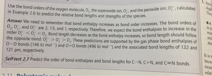 Solved Use the bond orders of the oxygen molecule, O_2, the | Chegg.com