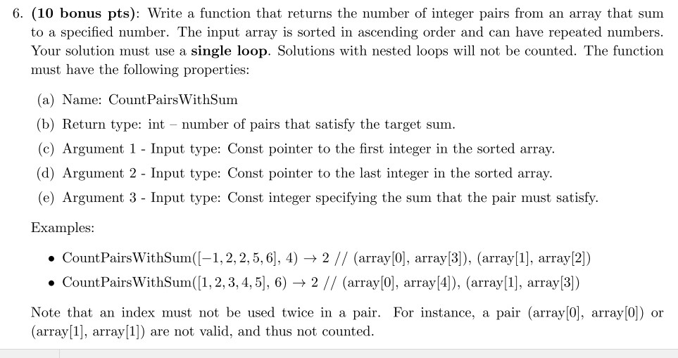 Solved 6. (10 bonus pts): Write a function that returns the | Chegg.com