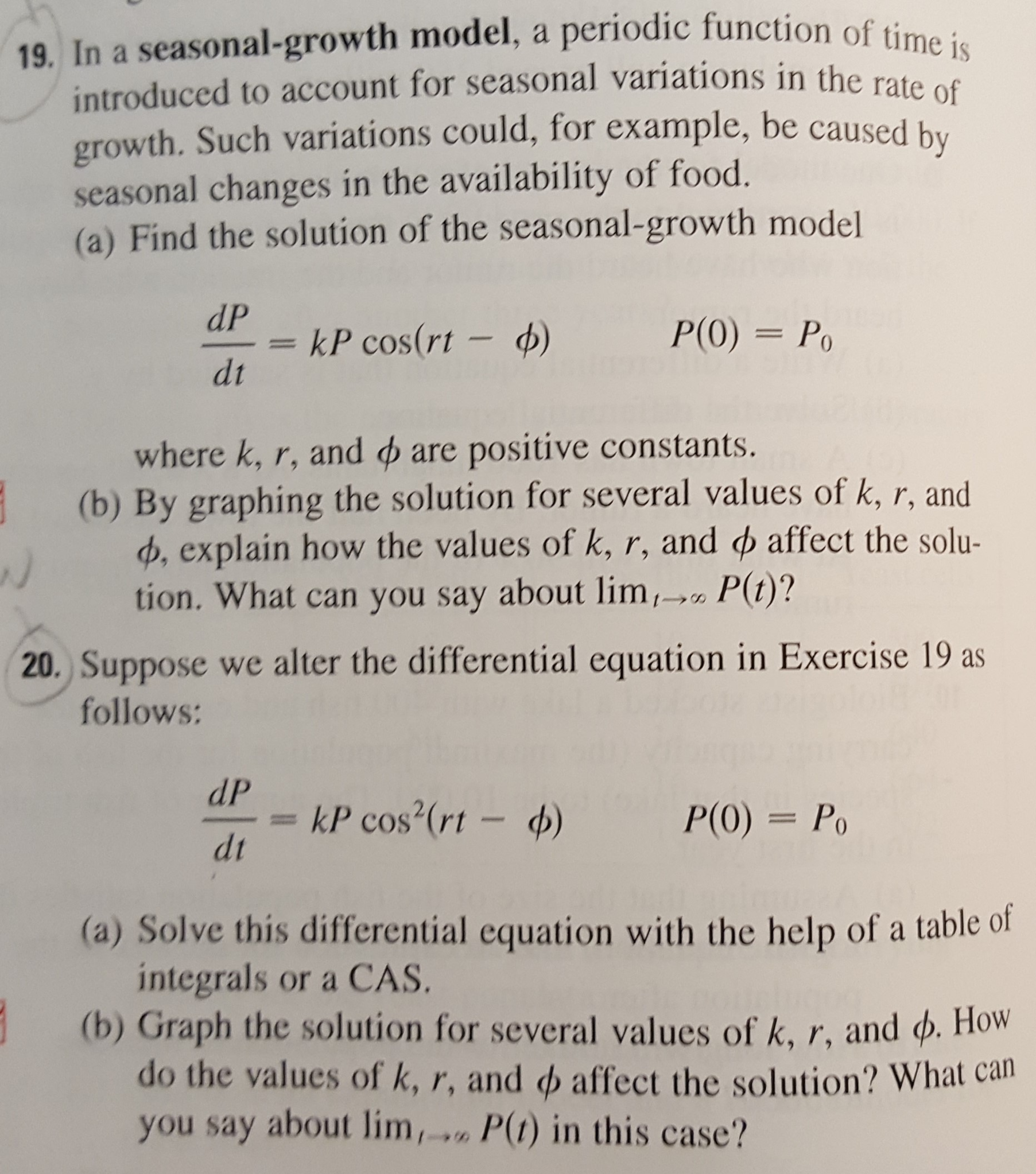 Solved In a seasonal-growth model, a periodic function of | Chegg.com