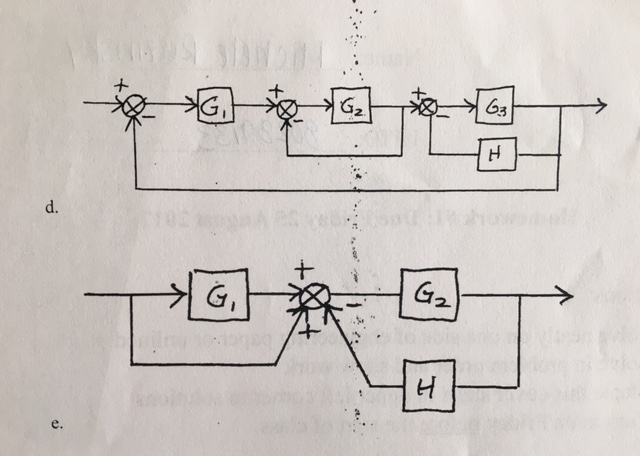 Solved Solve the following block diagrams. Note that your | Chegg.com