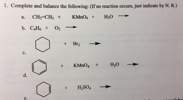 Solved Complete and balance the following: (If no reaction | Chegg.com
