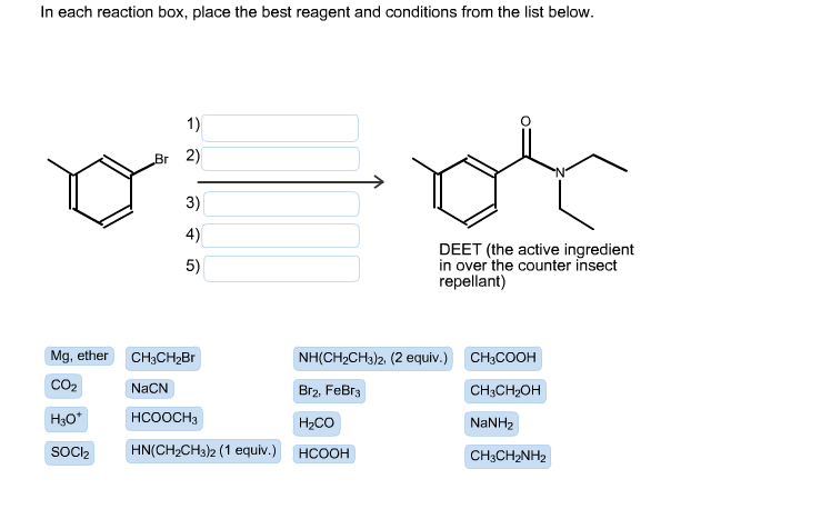 Solved In each reaction box, place the best reagent and | Chegg.com