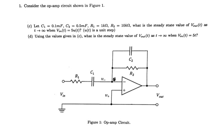 Solved Consider the op-amp circuit shown in Figure 1. Let | Chegg.com