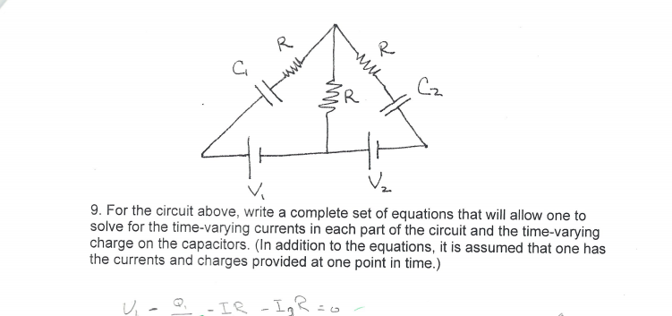 Solved For the circuit above, write a complete set of | Chegg.com