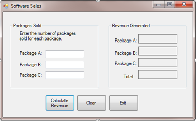 Solved A software company sells three software packages. | Chegg.com