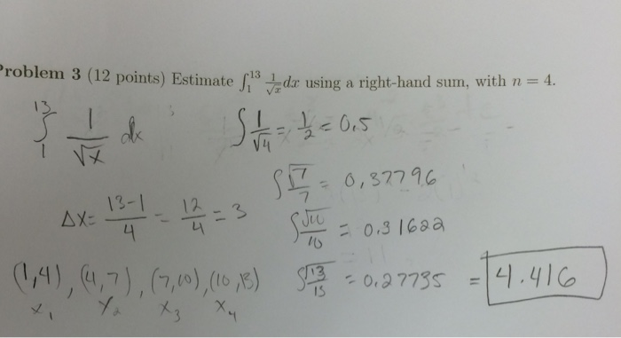 Solved Estimate integral^13_1 1/squareroot x dx using a | Chegg.com