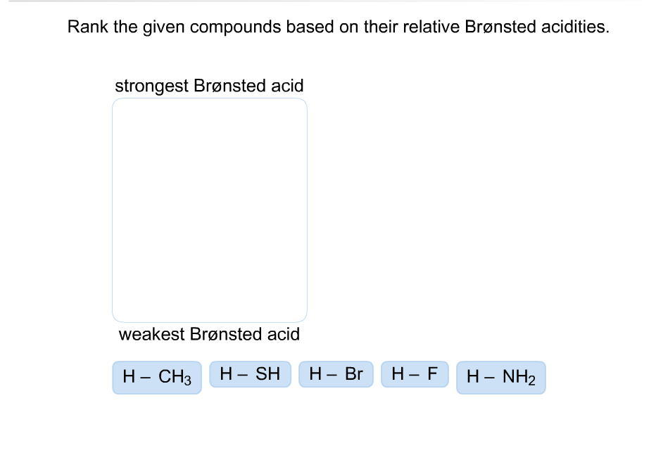 Solved Rank the given compounds based on their relative | Chegg.com